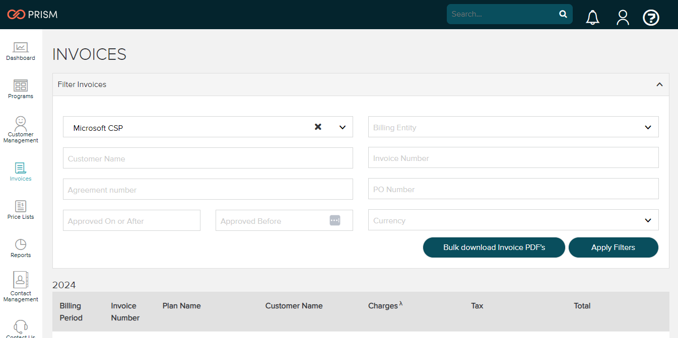 PRISM Portal - Invoices – LSP Operations - APAC - Knowledge Base