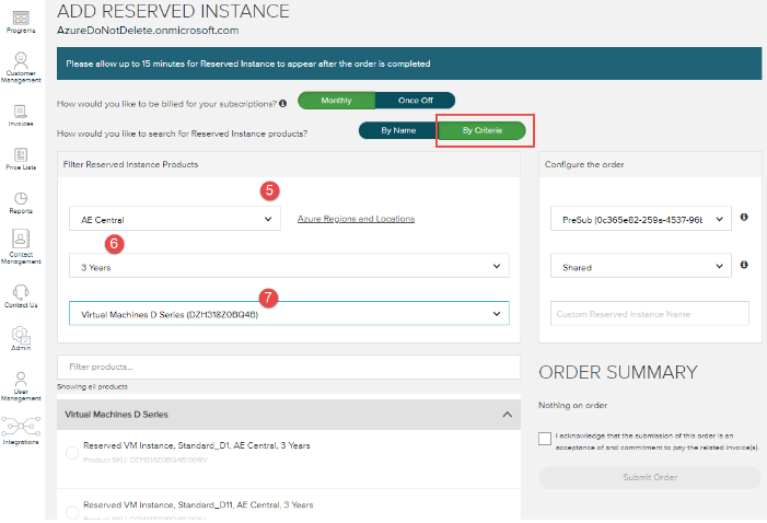 Azure Reserved Instance - Ordering/Provisioning Process – LSP Operations - APAC - Knowledge Base