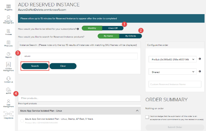 Azure Reserved Instance - Ordering/Provisioning Process – LSP ...